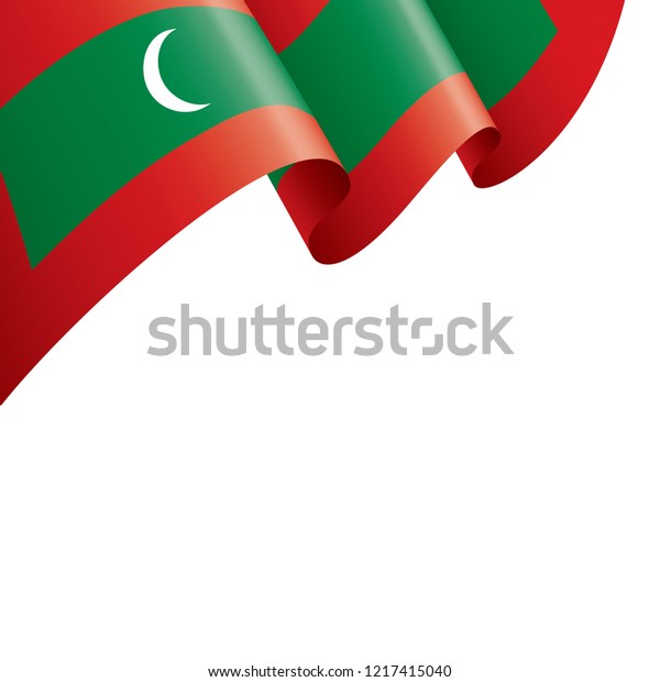 Maldives Flag Vector Illustration On White Stock Vector (Royalty Free ...