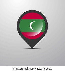 Maldives Map Pin Stock Vector (Royalty Free) 1227960601 | Shutterstock