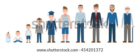 Male Age Set Different Stages Life Stock Vector (Royalty Free ...