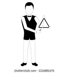Waiter Without Face Flat Style Isolated Stock Vector (Royalty Free ...