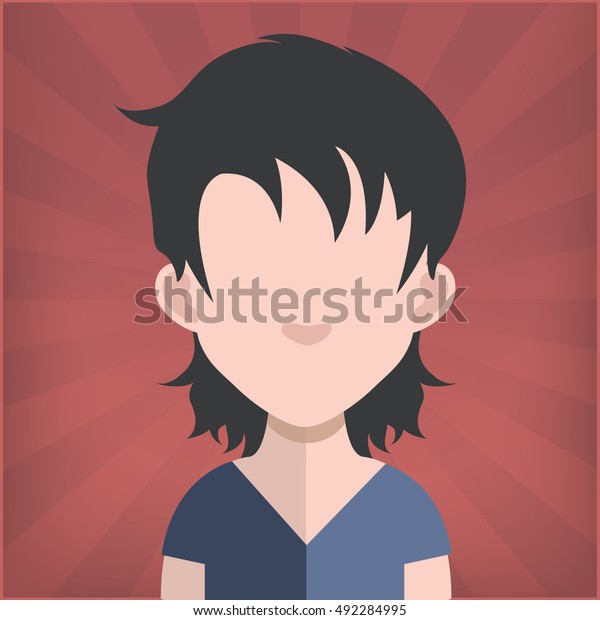 Male Avatar Red Background Stock Vector (Royalty Free) 492284995 ...