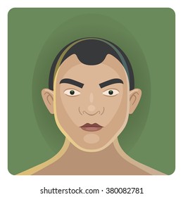 Male Avatar Round Face Shape Stock Vector (Royalty Free) 380082781 ...