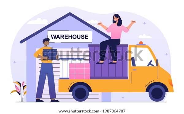 Male Character Working Specialized Customer Service Stock Vector ...