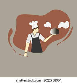 Male Chef Cooking Vector Stock Vector (Royalty Free) 2022958004 ...