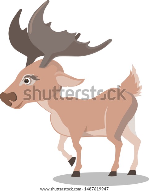 Male Deer Vector On White Background Stock Vector (Royalty Free ...