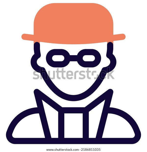 Male Detective Spectacles Hat Stock Vector (Royalty Free) 2186811035 ...