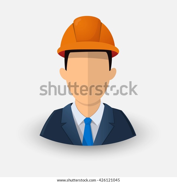 Male Engineer Construction Site Engineer Avatar: เวกเตอร์สต็อก (ปลอดค่า ...