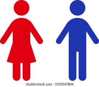 Male Female Marks Isolated Vector Illustration Stock Vector (Royalty ...
