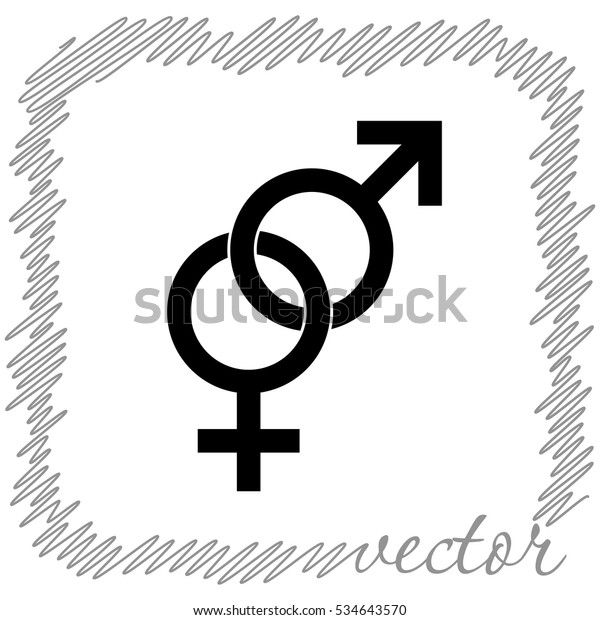 Male Female Sex Symbol Black Vector Stock Vector Royalty Free 534643570 Shutterstock
