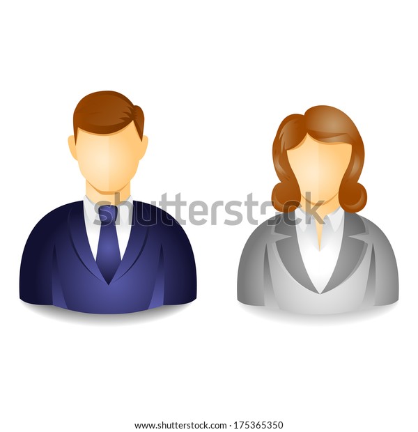 Male Female User Icons Vector Stock Vector (Royalty Free) 175365350 ...