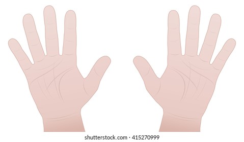 Male Hands Inner Hand Comic Vector Stock Vector (Royalty Free) 415270999