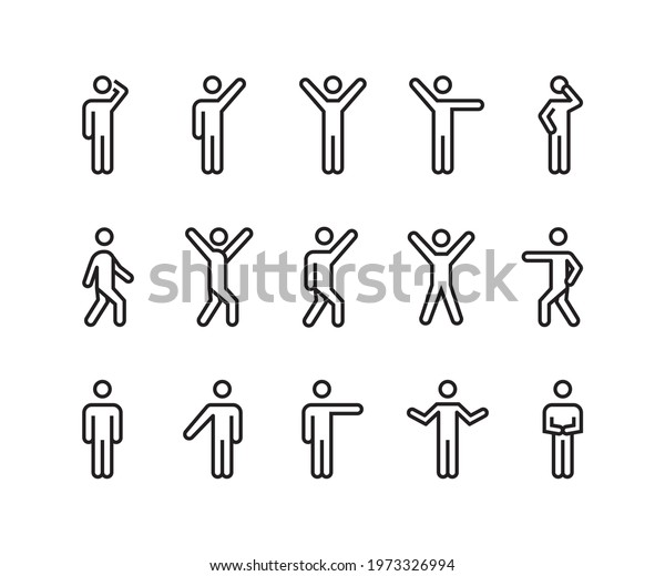 Male Icon Vector Human Full Body Stock Vector (Royalty Free) 1973326994 ...
