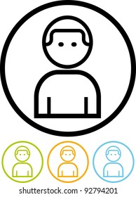 Male Person Vector Icon Stock Vector (Royalty Free) 92794201 | Shutterstock