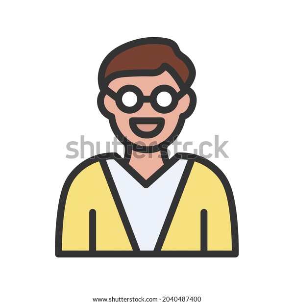 Male Professor Icon Vector Image Can Stock Vector (Royalty Free ...