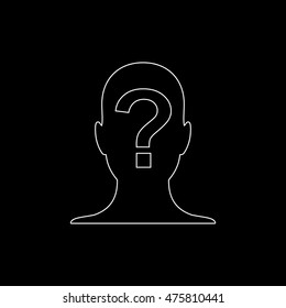 Male Profile Silhouette Question Mark Shadow 스톡 벡터(로열티 프리) 295808315 ...