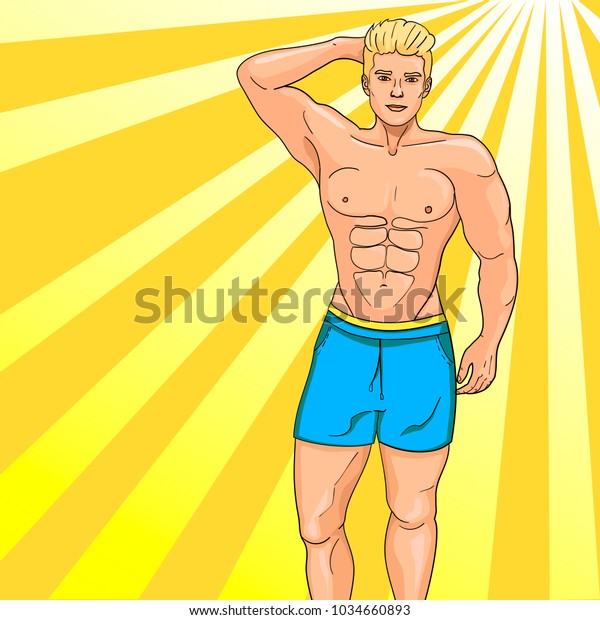 Male Sex Symbol On Beach Pumped Stock Vector Royalty Free 1034660893 Shutterstock