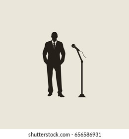 Male Singer Vector Illustration Stock Vector (Royalty Free) 656586931