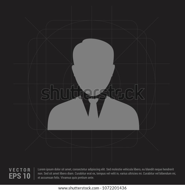 Male User Icon Black Creative Background Stock Vector (Royalty Free ...