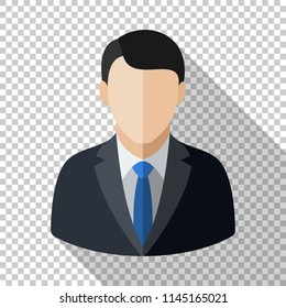 Black Male User Icon Flat Style Stock Vector (Royalty Free) 1145165018 ...