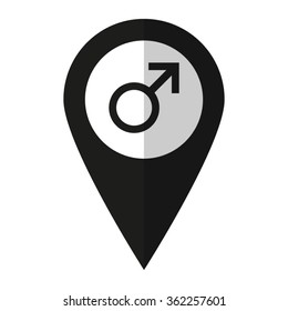 Male Map Pointer Vector Icon Stock Vector (Royalty Free) 339736871
