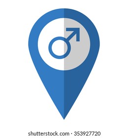 Male Map Pointer Vector Icon Stock Vector (Royalty Free) 339736871