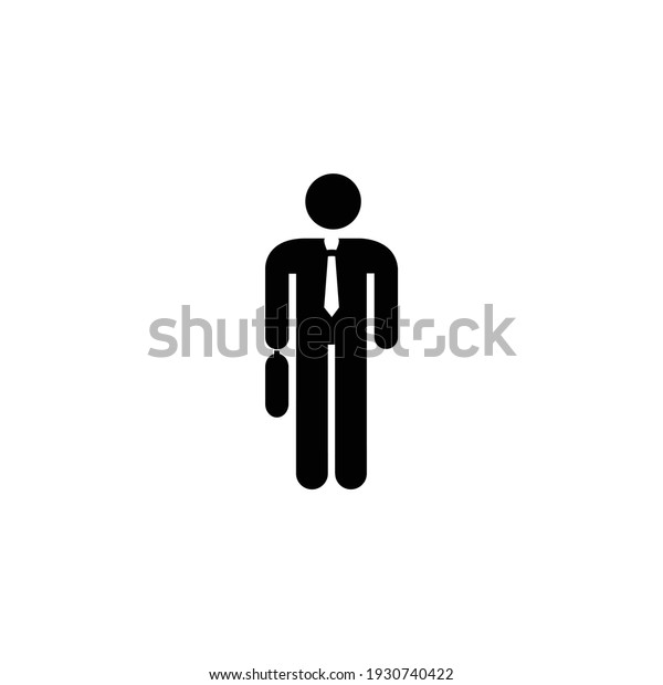 Male Vector Icon Isolated White Background Stock Vector (Royalty Free ...