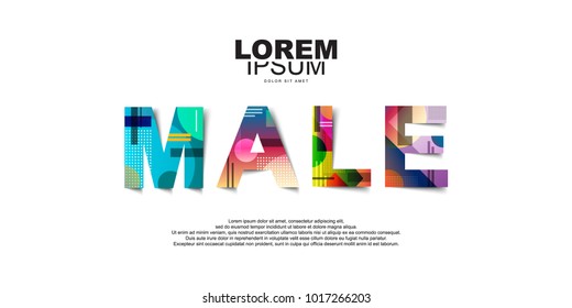 Male Word Creative Design Concept Modern Stock Vector (Royalty Free ...