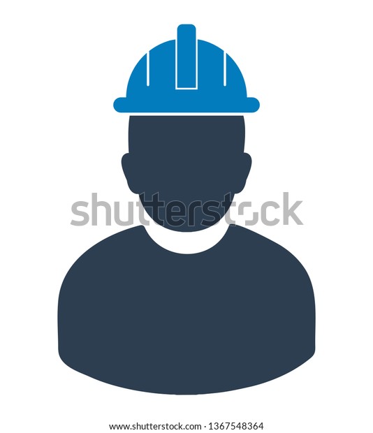 Male Worker Icon Flat Style Vector Stock Vector (Royalty Free ...