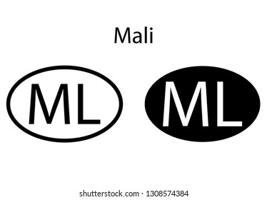 Mali Country Code Icon Iso Code Stock Vector (Royalty Free) 1308574384