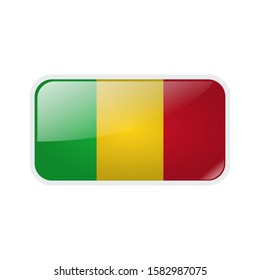 Mali Flag Form Glossy Button Can Stock Vector (Royalty Free) 1582987075 ...