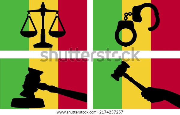 Mali Flag Justice Vector Silhouette Judge: เวกเตอร์สต็อก (ปลอดค่า ...