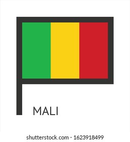 Mali Symbol Icon White Background Stock Vector (Royalty Free ...