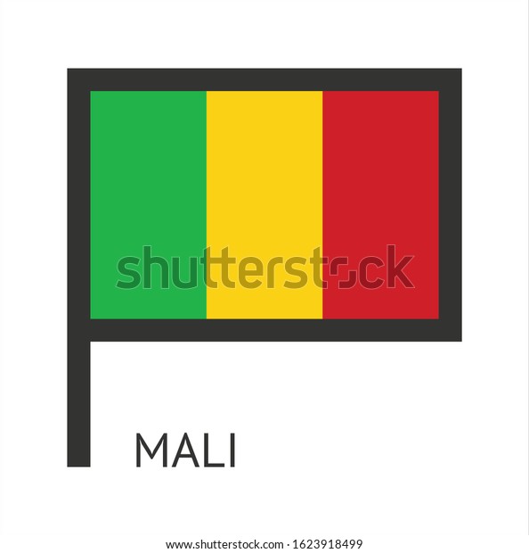 Mali Symbol Icon White Background Stock Vector (Royalty Free ...