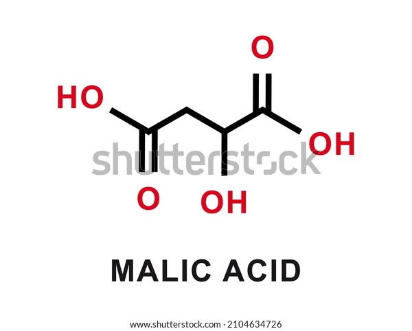 Malic Acid Chemical Formula Malic Acid Stock Vector (Royalty Free ...
