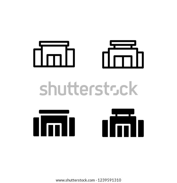 Mall Icon Logo Vector Symbol Supermarket Stock Vector (Royalty Free ...