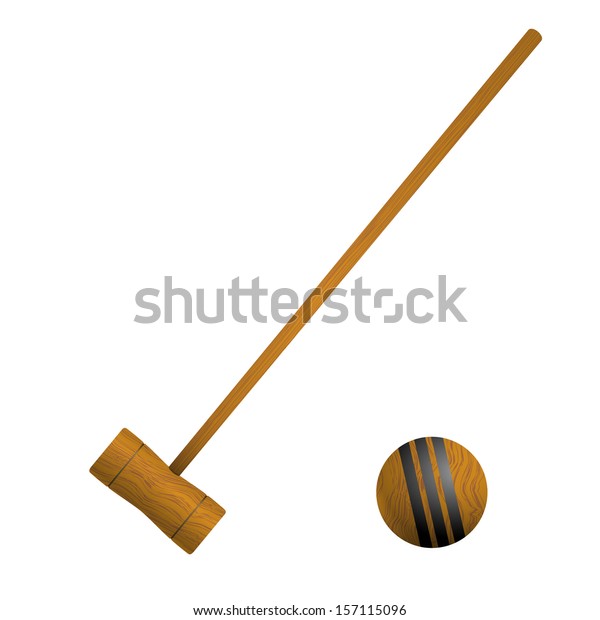 Mallet Ball Croquet Stock Vector (Royalty Free) 157115096 | Shutterstock