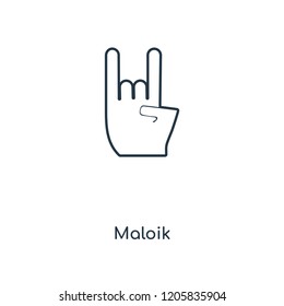 Maloik Concept Line Icon Linear Maloik Stock Vector (Royalty Free ...