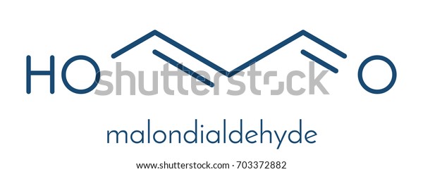 Malondialdehyde Mda Enol Form Molecule Marker Stock Vector (Royalty ...