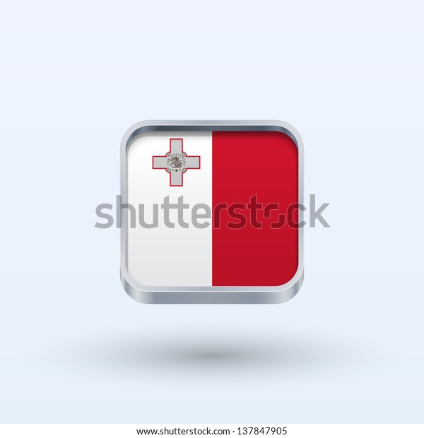 Malta Flag Icon Square Form On Stock Vector (Royalty Free) 137847905 ...
