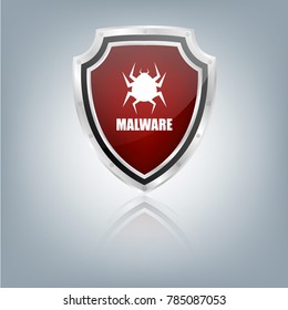 Malware Protection Shield Stock Vector (Royalty Free) 785087053 ...