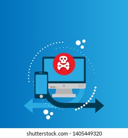 Malware Virus Computer Pc Concept Stock Vector (Royalty Free ...