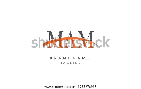 Mam Alphabet Initial Swoosh Abstract Icon Stock Vector (Royalty Free ...