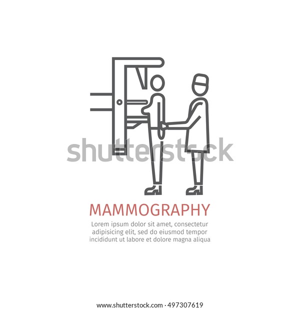 Mammography Line Icon Vector Illustration Stock Vector (Royalty Free ...