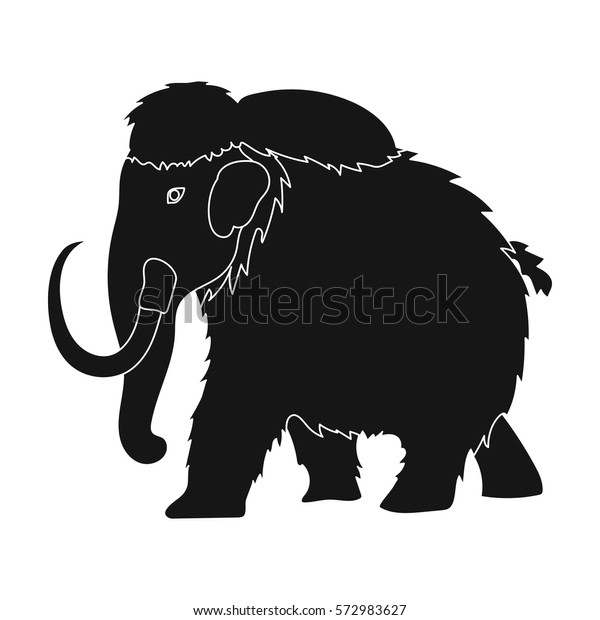 Mammoth Icon Black Style Isolated On Stock Vector (Royalty Free) 572983627