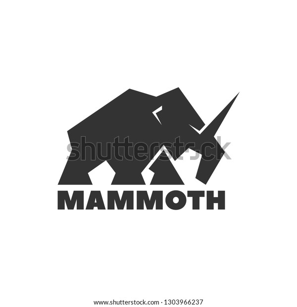 Mammoth Logo Design Stock Vector (Royalty Free) 1303966237 | Shutterstock