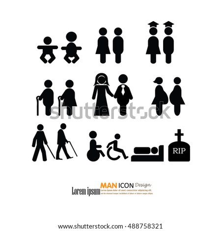 Man Aging Human Life Young Growing 스톡 벡터(사용료 없음) 488758321 - Shutterstock