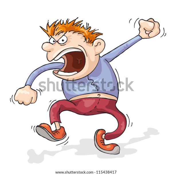 A man angry over the whole world is screaming.