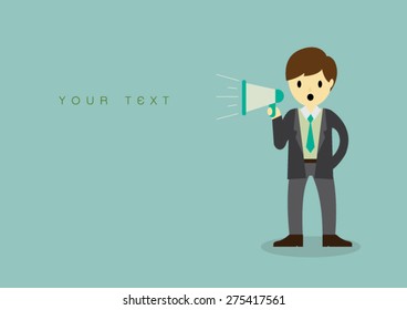 Man Announcement Character Vector Cartoon Stock Vector (Royalty Free ...