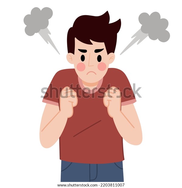 Man Annoying Face Vector Illustration Flat Stock Vector (Royalty Free ...