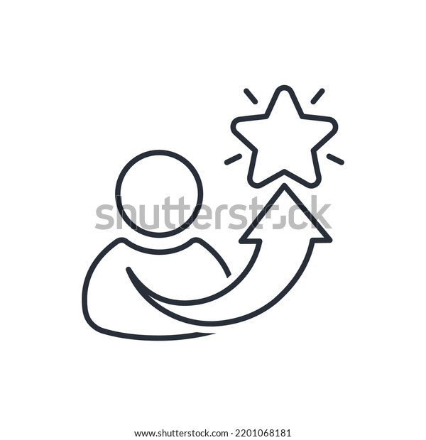 Man Arrow Leading Star Growth Opportunities Stock Vector (Royalty Free ...